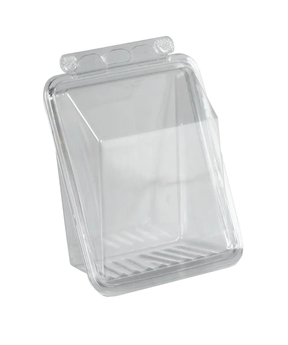 Secure plastic container for subs and wraps with a hinged lid. Designed ...